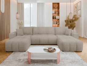 Rohová rozkládací sedačka Larow U Boucle, Potah: Coral 50