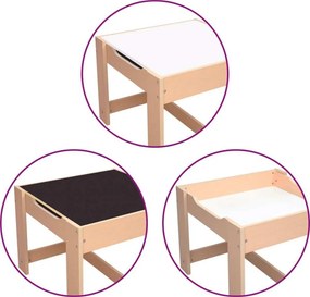 vidaXL Dětský stůl se 2 židlemi MDF [80284] Barva: Bílá