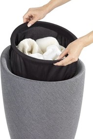 Taburet CANDY GREY - koš na prádlo, 2 v 1 , WENKO
