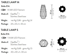 SLAMP: CACTUS stolní lampa SLAMP: Velikost: M