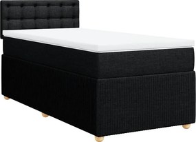 Box spring postel s matrací černá 80 x 200 cm textil 3289599