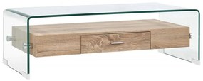 Konferenční stolek čirý 98 x 45 x 31 cm tvrzené sklo 284747