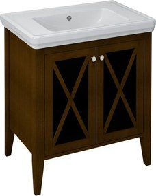 SAPHO CROSS retro umyvadlová skříňka 70x81x47cm, buk CR375