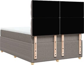 Box spring postel s matrací taupe 140x190 cm textil 3292062