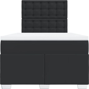 Box spring postel s matrací černá 120x190 cm umělá kůže 3293012