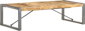 vidaXL Konferenční stolek 140 x 70 x 40 cm hrubé mangovníkové dřevo [321587] Barva: Šedá