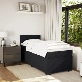 Box spring postel s matrací černá 90x200 cm samet 3288506