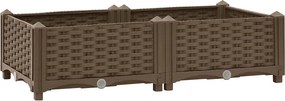 Vyvýšený záhon 80 x 40 x 23 cm polypropylen 316512