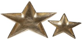 Sada 2 dekorativních mís hvězda zlaté BANTEN Beliani