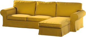 Potah na pohovku IKEA Ektorp 2-místná s lenoškou barva žlutá látka sametová