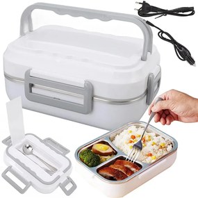 VERK Ohřívací box na jídlo 12V/220V - bílý