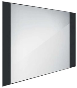 Nimco - Zrcadlo s LED osvětlením, 80x60 cm, hliník/černá ZPC 41003-90