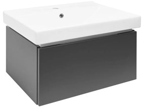 Koupelnová skříňka s umyvadlem SAT Feel 60x30x46 cm antracit mat SATFEEL60ANTU1