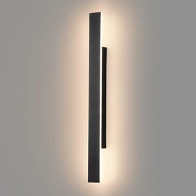 Exteriérové ​​nástěnné LED svítidlo Wow, 1x LED 11w, 3CCT, černá, (60 cm)