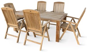 Zahradní nábytek America teak set 1+6