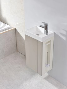 Koupelnová skříňka s umyvadlem, WC štětkou a držákem na papír Compact 400 - možnost volby barvy