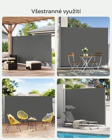 Boční markýza HORIZON na terasu, 180x450cm, šedá SongmicsHome