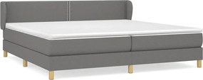 Box spring postel s matrací tmavě šedá 200x200 cm textil 3126750