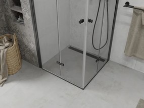 Mexen Lima Duo sprchový kout 90 x 90 cm, 6mm sklo, čiré sklo/černý profil, 856-090-090-70-00-02