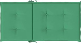 Podušky na židli nízké opěradlo 6 ks zelené 100x50x3 cm oxford 314136