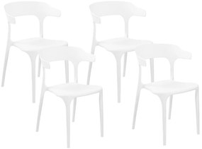 Sada 4 jídelních židlí bílé GUBBIO Beliani