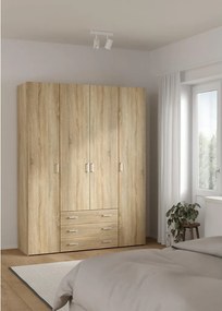 Šatní skříň Sid 154 x 49,5 x 200,4 cm, dub sonoma