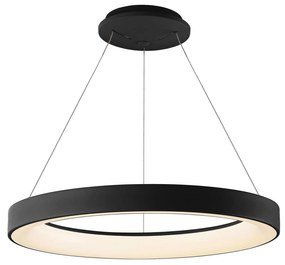 Mantra Niseko II, závěsné kruhové svítidlo LED 40W, 2700-5000K, dálk. ovládání, černá, průměr 50cm