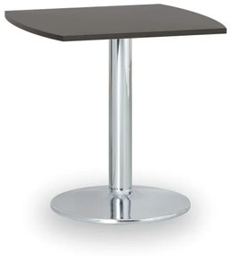 Konferenční stolek ZEUS II, 660x660 mm, chromovaná podnož, deska wenge