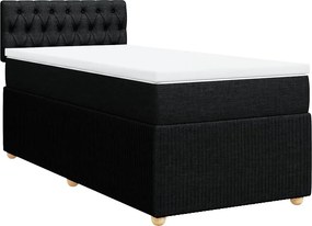 Box spring postel s matrací černá 80 x 200 cm textil 3287292