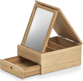 Bambusová skříňka na šperky se zrcátkem, 24,5 x 18,5 x 11,2 cm, ZELLER