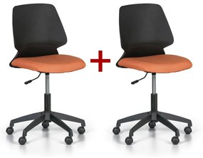 Kancelářská židle CROOK 1+1 ZDARMA, oranžová