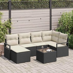 Set pohovek 7 ks Černá polyratan 3346457