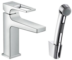 Hansgrohe Metropol - Umyvadlová baterie s třmenovou pákou, ruční sprchou Bidette a sprchovou hadicí 160 cm, chrom 74522000