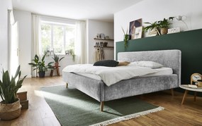 Čalouněná postel MATTIS 180x200 cm S ÚLOŽNÝM PROSTOREM; světle šedá