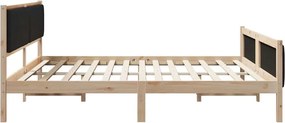 Rám postele Hnědo-černá 200 x 200 cm Masivní borovicové dřevo 3394300