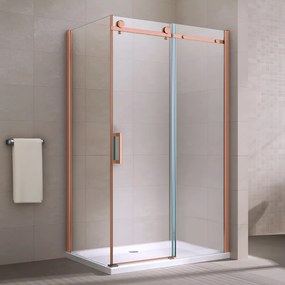 Milano Duo Rose Gold sprchová kabina 90x120, 195cm, 8mm