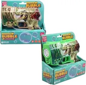 Bublifuk pistole Dinosaurus 16 cm / Hračka na bubliny / plast / 4x AA