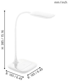 Eglo 98247 - LED Stmívatelná stolní lampa MASSERIE LED/3,4W/230V