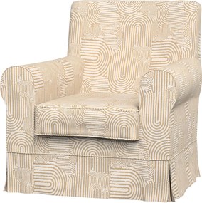 Potah na křeslo IKEA Ektorp Jennylund barva béžová látka pletený vzor, vzorované