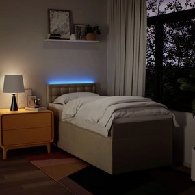 Box spring postel s matrací krémová 80 x 200 cm textil 3288034