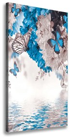 Wallmuralia Vertikální Foto obraz na plátně Květiny a motýli 50x100