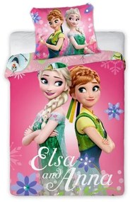 Dětské povlečení do postýlky Anna a Elsa