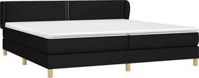 Box spring postel s matrací černá 200x200 cm textil 3126751