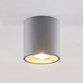 Lindby Parvin downlight hliník, kulatý, šedý