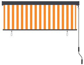 vidaXL Marketos Venkovní roleta 160 x 250 cm bílooranžová