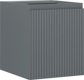 Mexen Rivel, koupelnová skříňka 40 cm, 1 dvířka, s drážkami, grafitová matná, 91A21-04047-1-BF66
