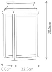 Elstead ST-MARTINS-PN - Venkovní svítidlo ST MARTINS 1xE27/100W/230V IP44 chrom