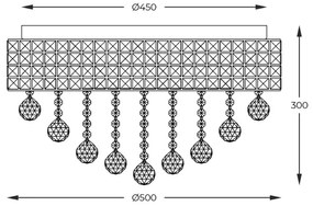 Zuma Line 19027-L - Stropní svítidlo CAPRI 9xG9/25W/230V chrom
