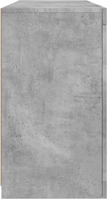 Příborník s LED osvětlením betonově šedý 142,5 x 37 x 67 cm 3209089