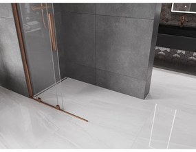Mexen Velar, posuvné dveře typu Walk-in 70x200 cm, 8mm čiré sklo, růžové zlato, 871-070-000-03-60